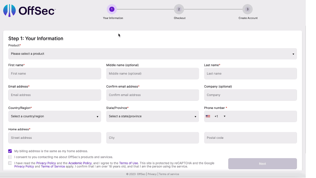 How do I register for OffSec’s training? – OffSec Support Portal