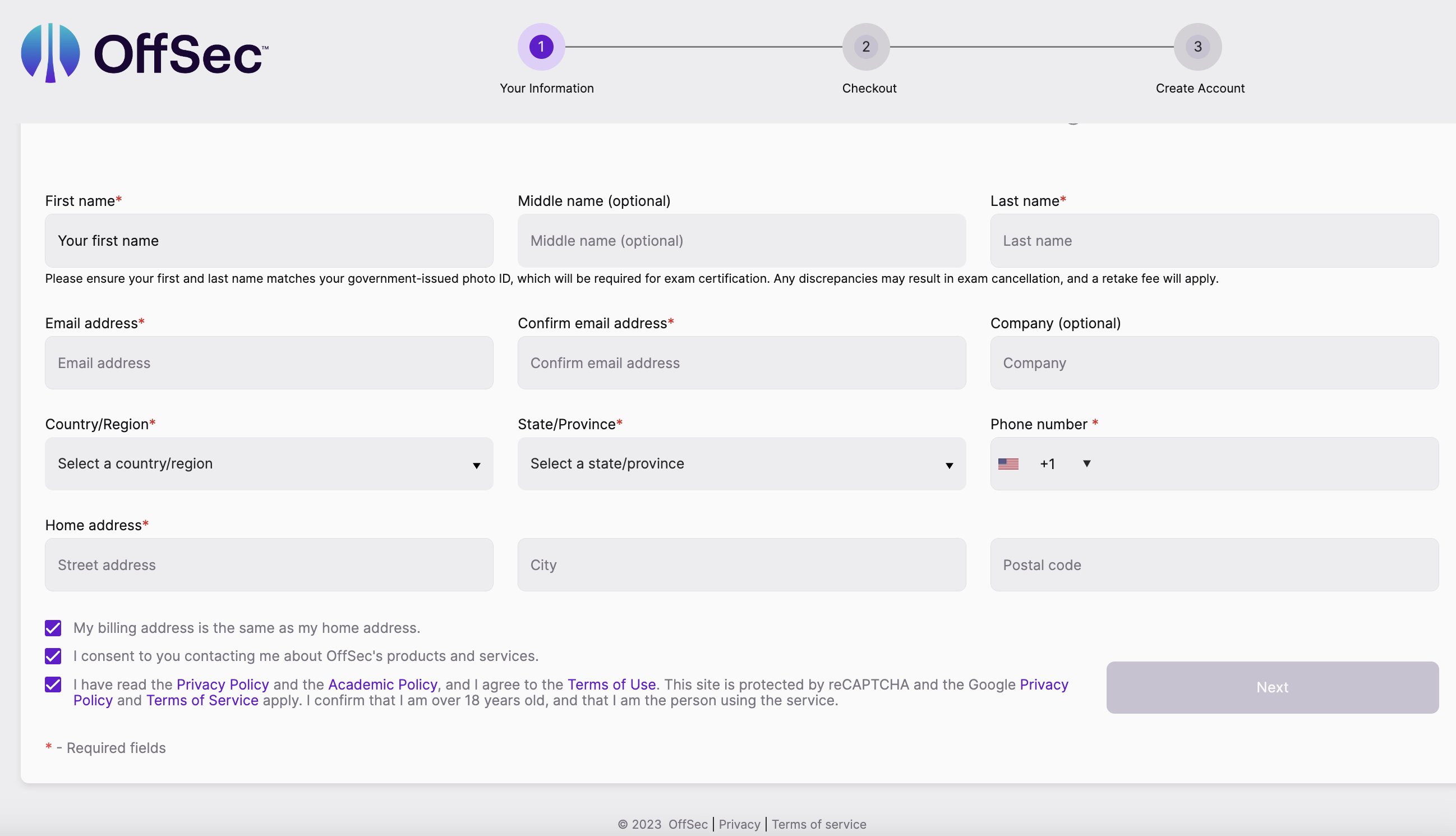 How do I register for OffSec’s training? – OffSec Support Portal