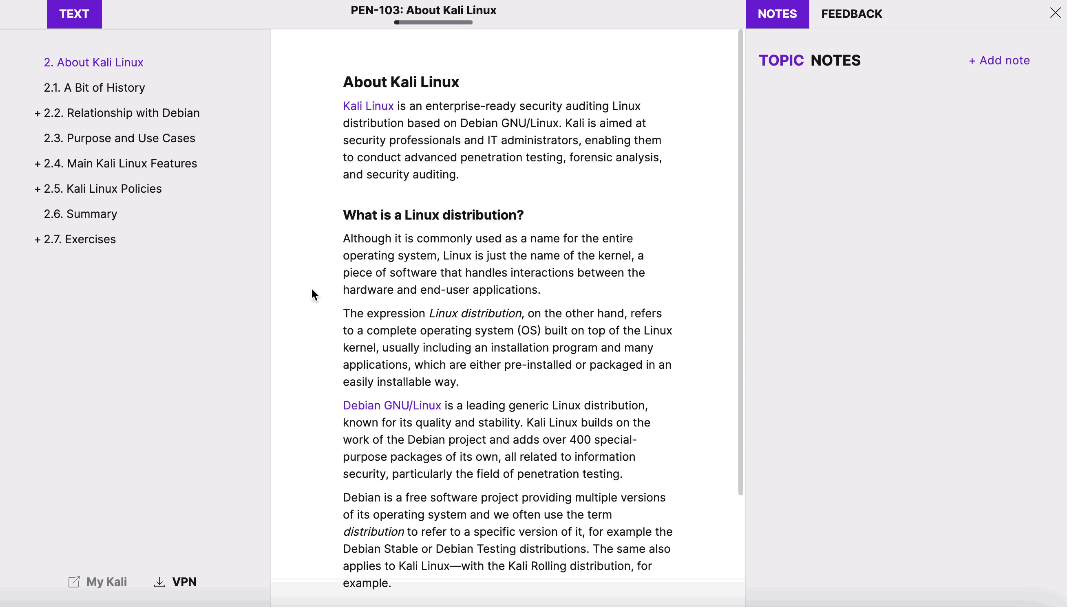 Make the most of reading the course book online – OffSec Support Portal