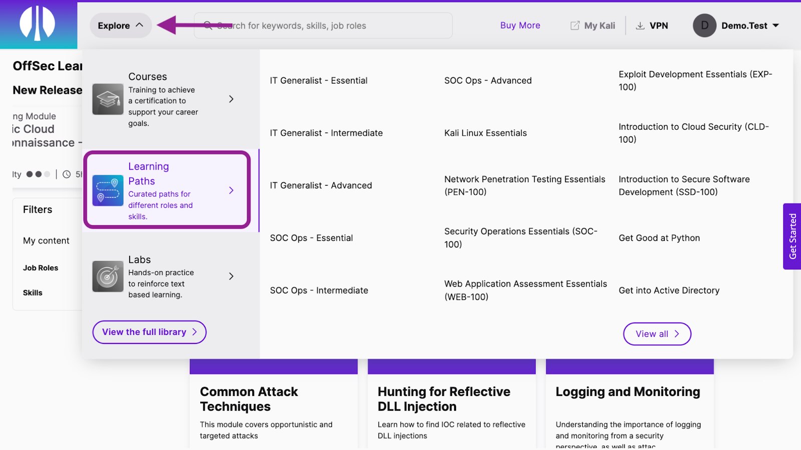 OffSec Library Navigation FAQ – OffSec Support Portal