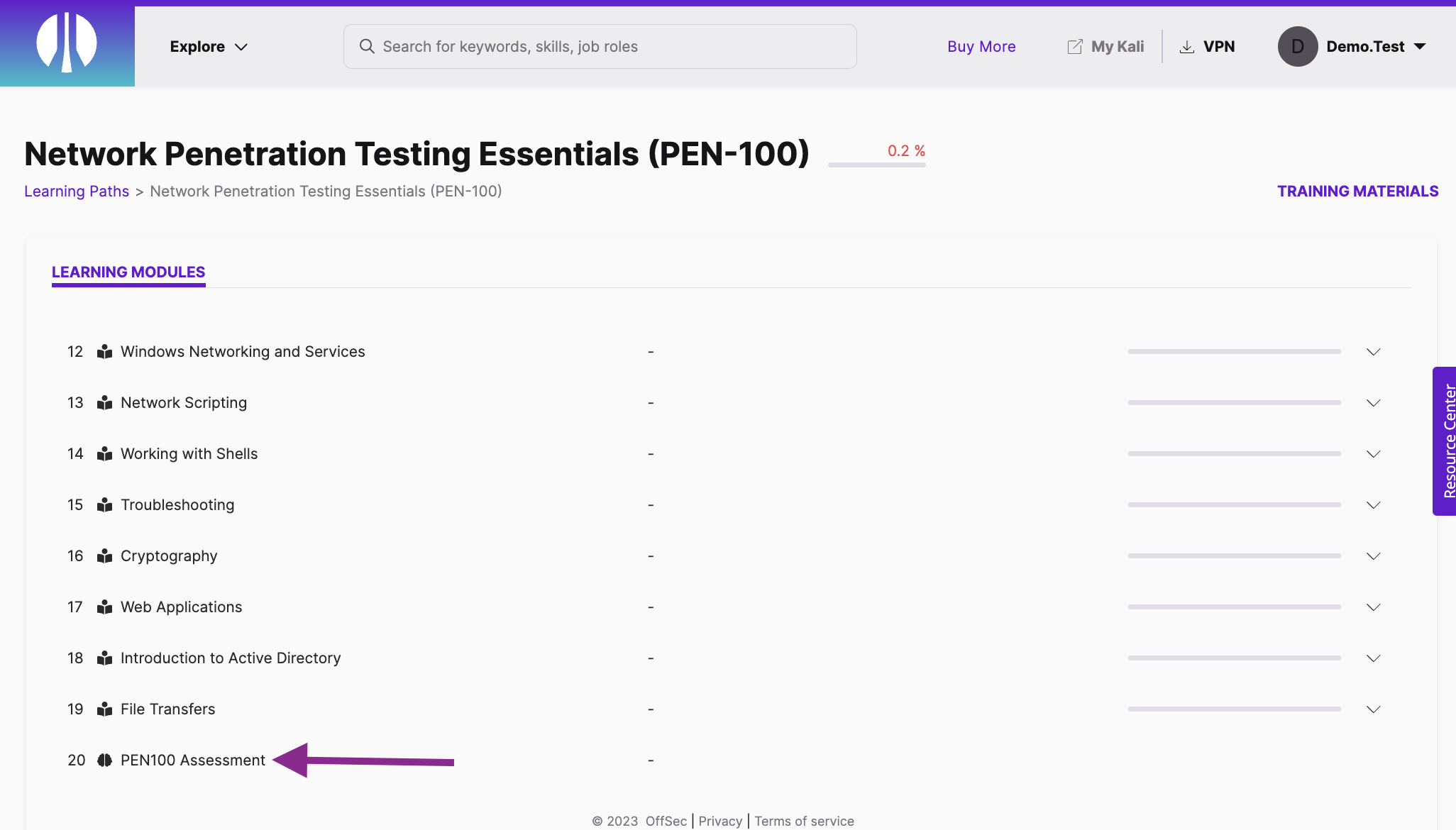 Getting started with Essential Learning Paths – OffSec Support Portal