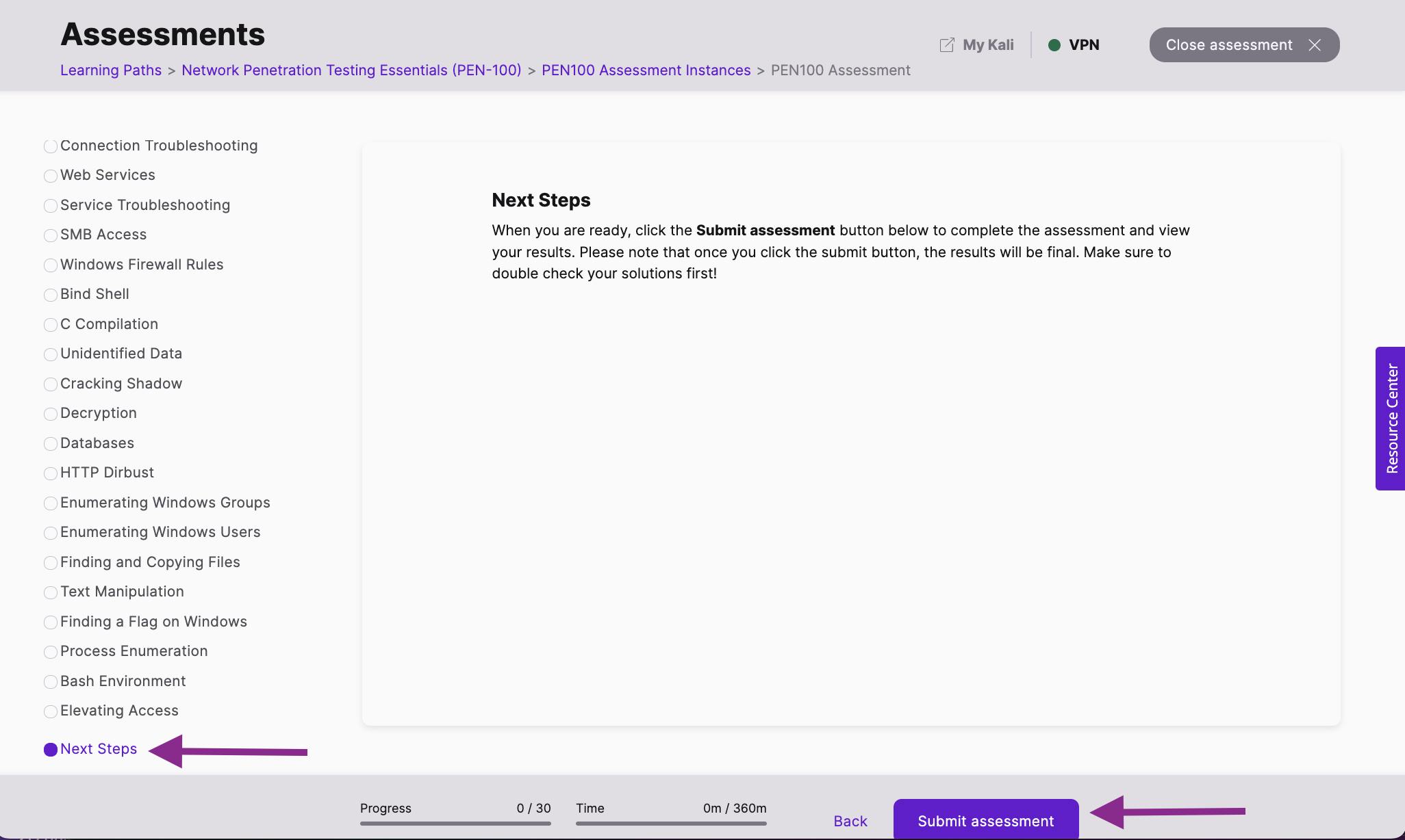 Assessments FAQ – OffSec Support Portal
