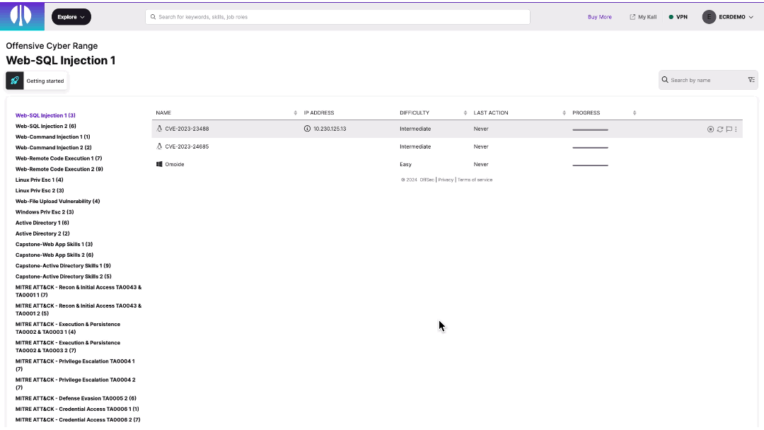 Enterprise Cyber Range Guide – OffSec Support Portal