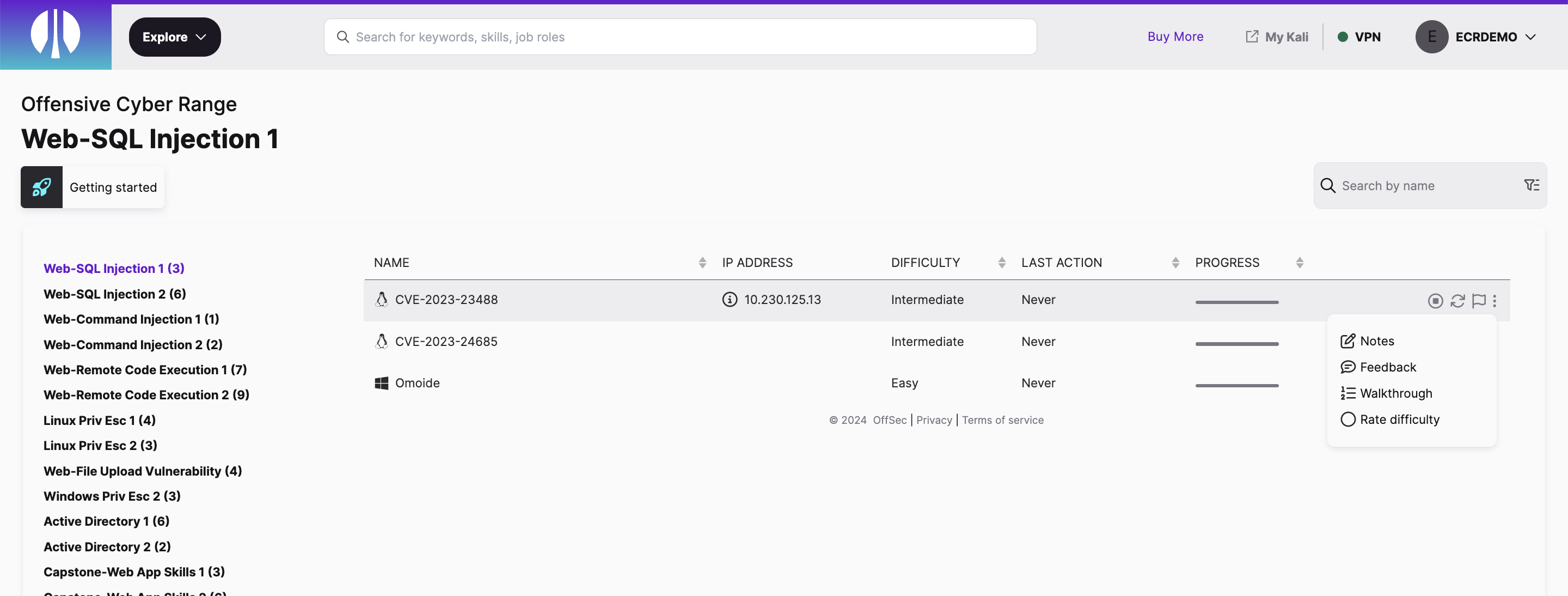 Enterprise Cyber Range Guide – OffSec Support Portal