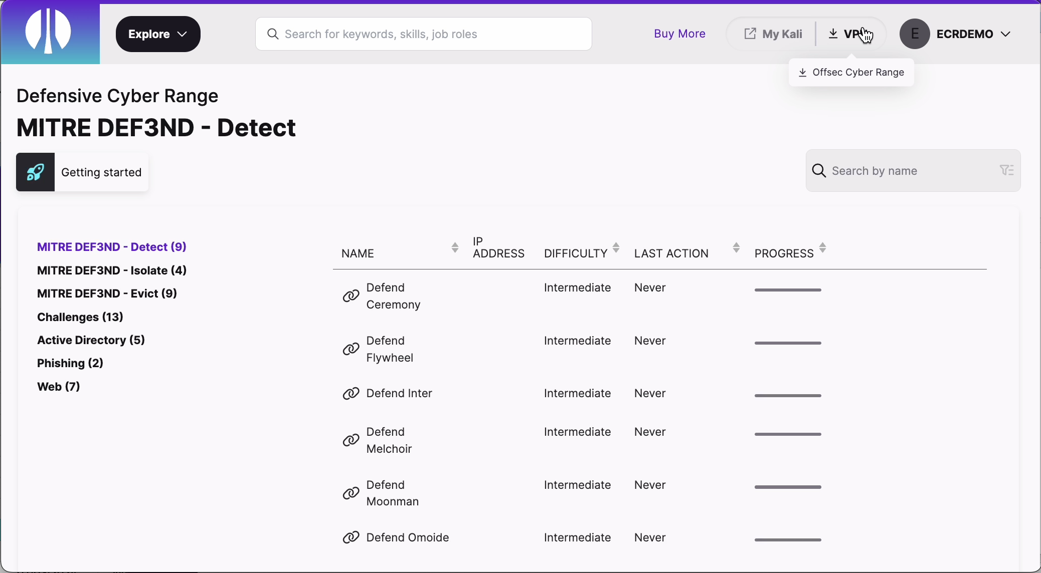 Enterprise Cyber Range Guide – OffSec Support Portal