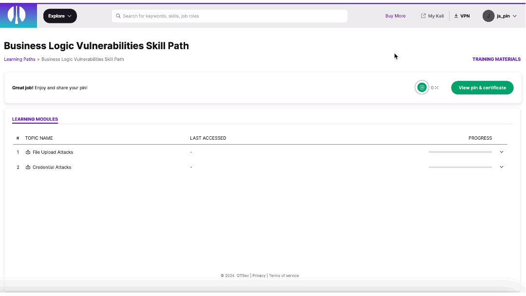 Certification, Badges and Pins FAQ – OffSec Support Portal