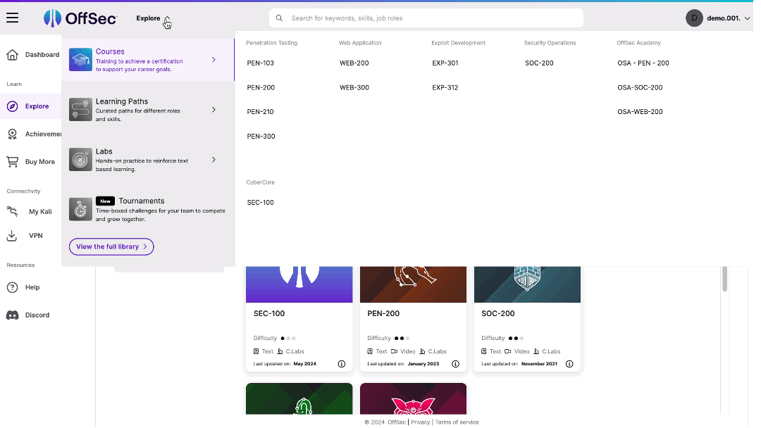 Managing OffSec Certification Exams – OffSec Support Portal