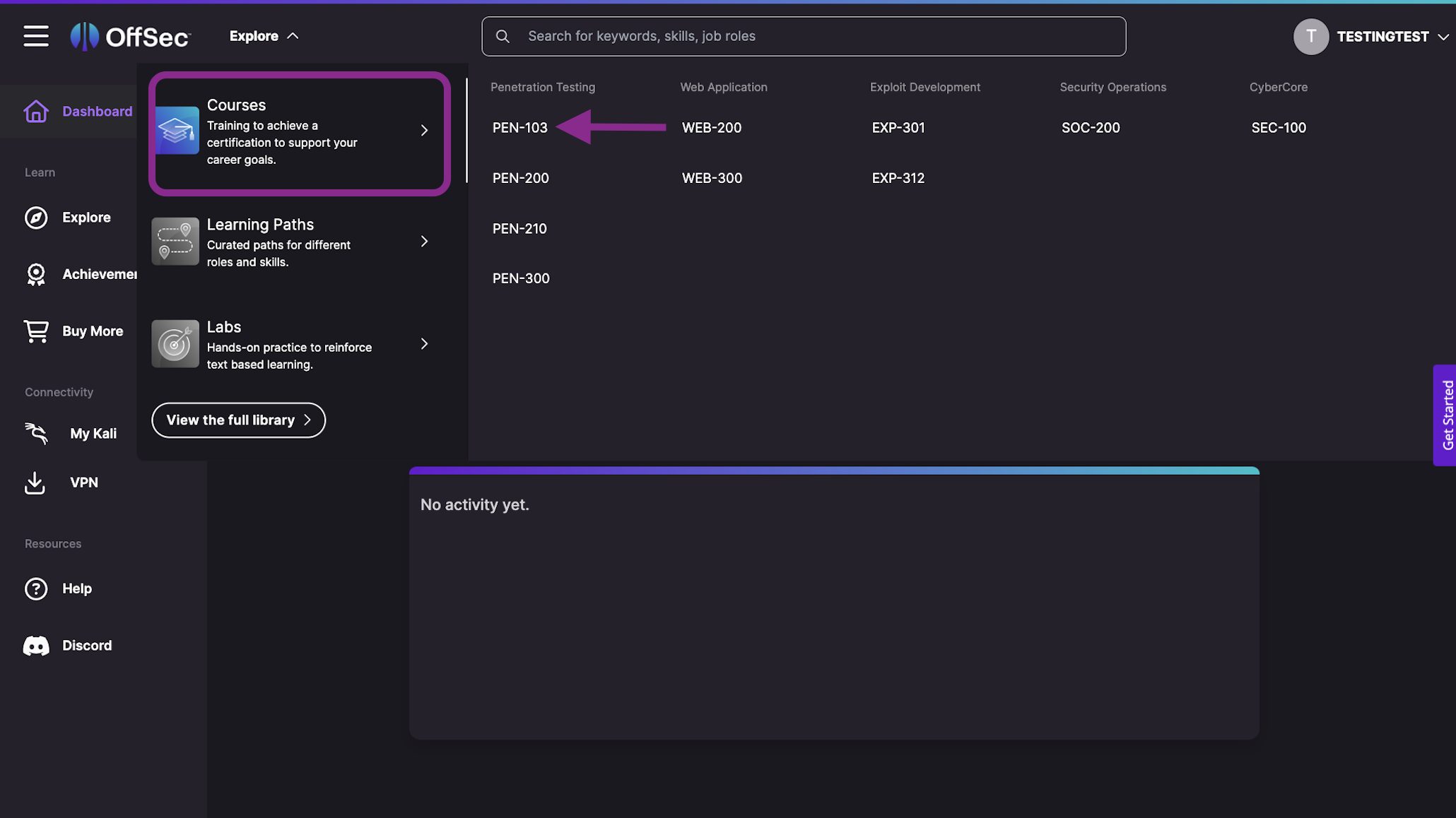 How to get access to free content in the OffSec Learning Library ...