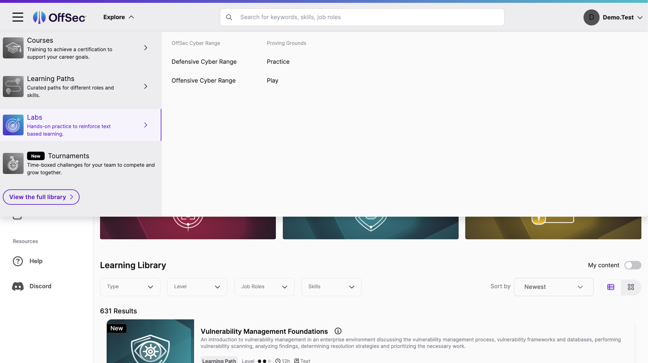OffSec Library Navigation FAQ – OffSec Support Portal