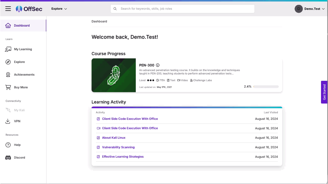Make the most of reading the course book online – OffSec Support Portal