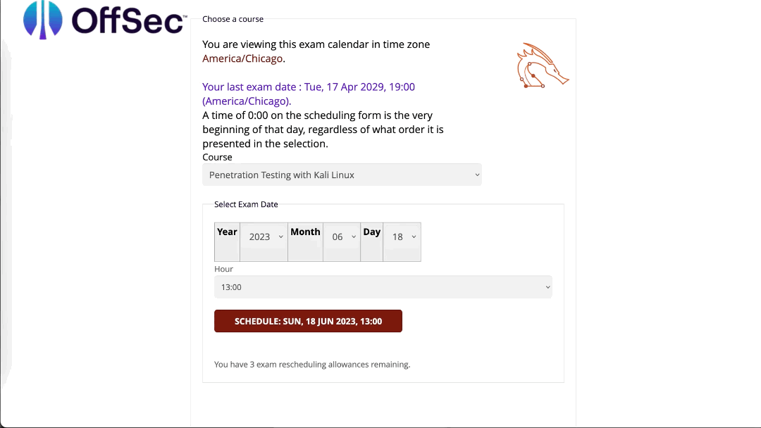 Managing OffSec Certification Exams – OffSec Support Portal