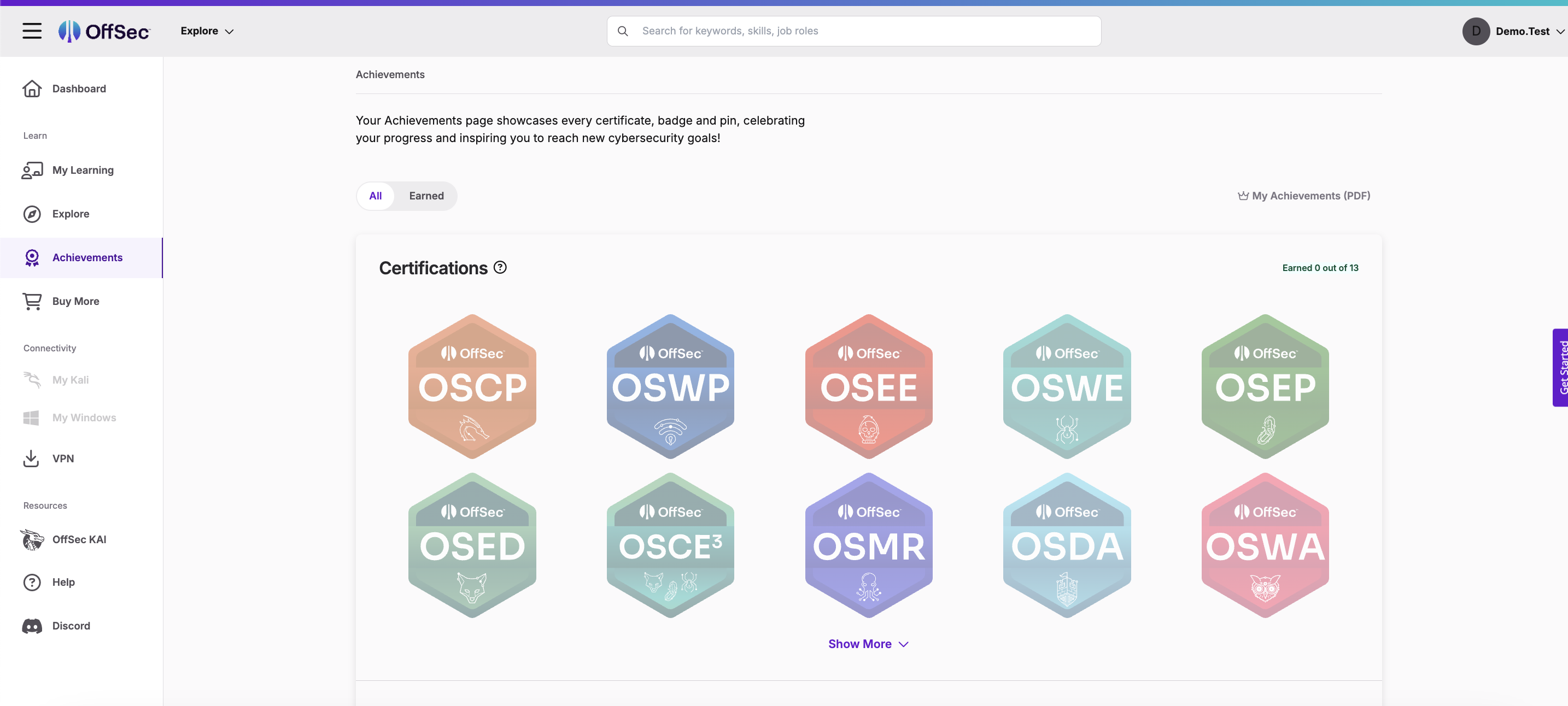 Achievements Page FAQ – OffSec Support Portal