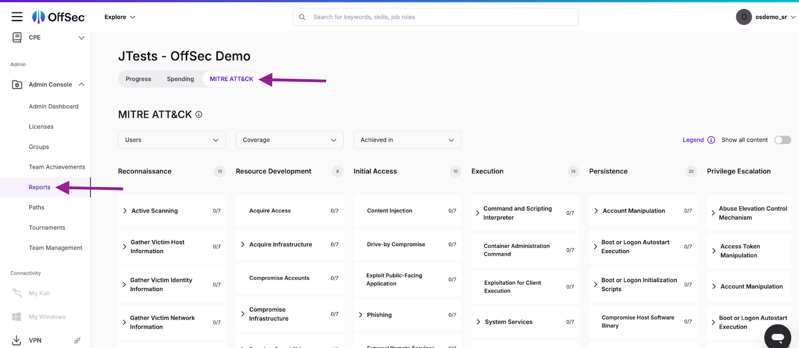 Mitre Attack Dashboard FAQ – OffSec Support Portal